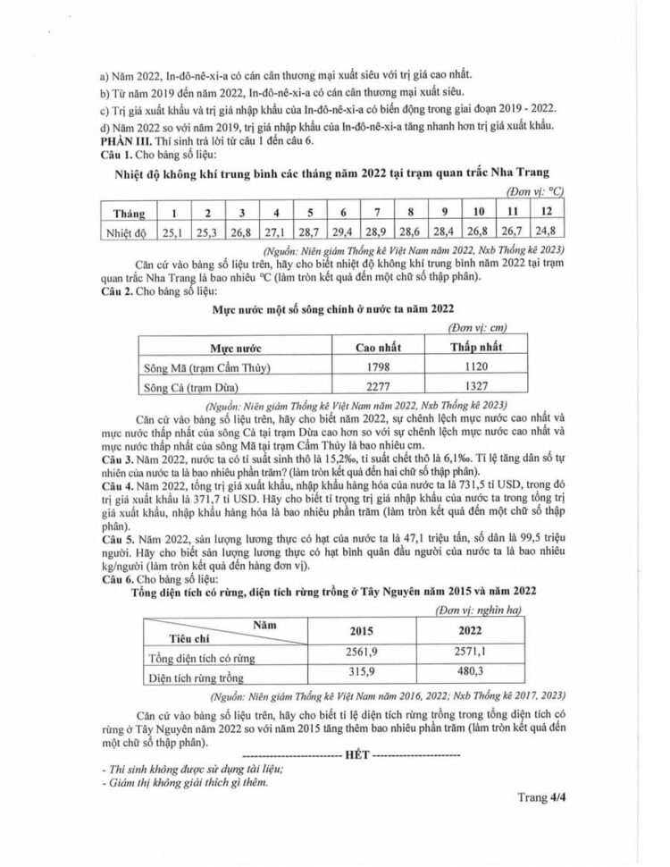 50 Công thức địa lý 12 thi thpt quốc gia chương trình mới